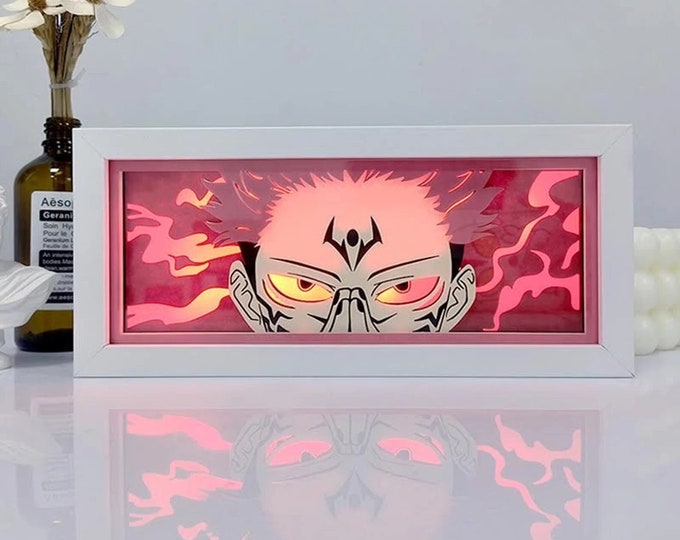 Jujutsu Kaisen Sukuna Yuji Itadori Anime 3D Papercut Light Box Manga ...
