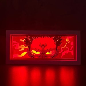 Jujutsu Kaisen Sukuna Yuji Itadori Anime 3D Papercut Light Box Manga ...