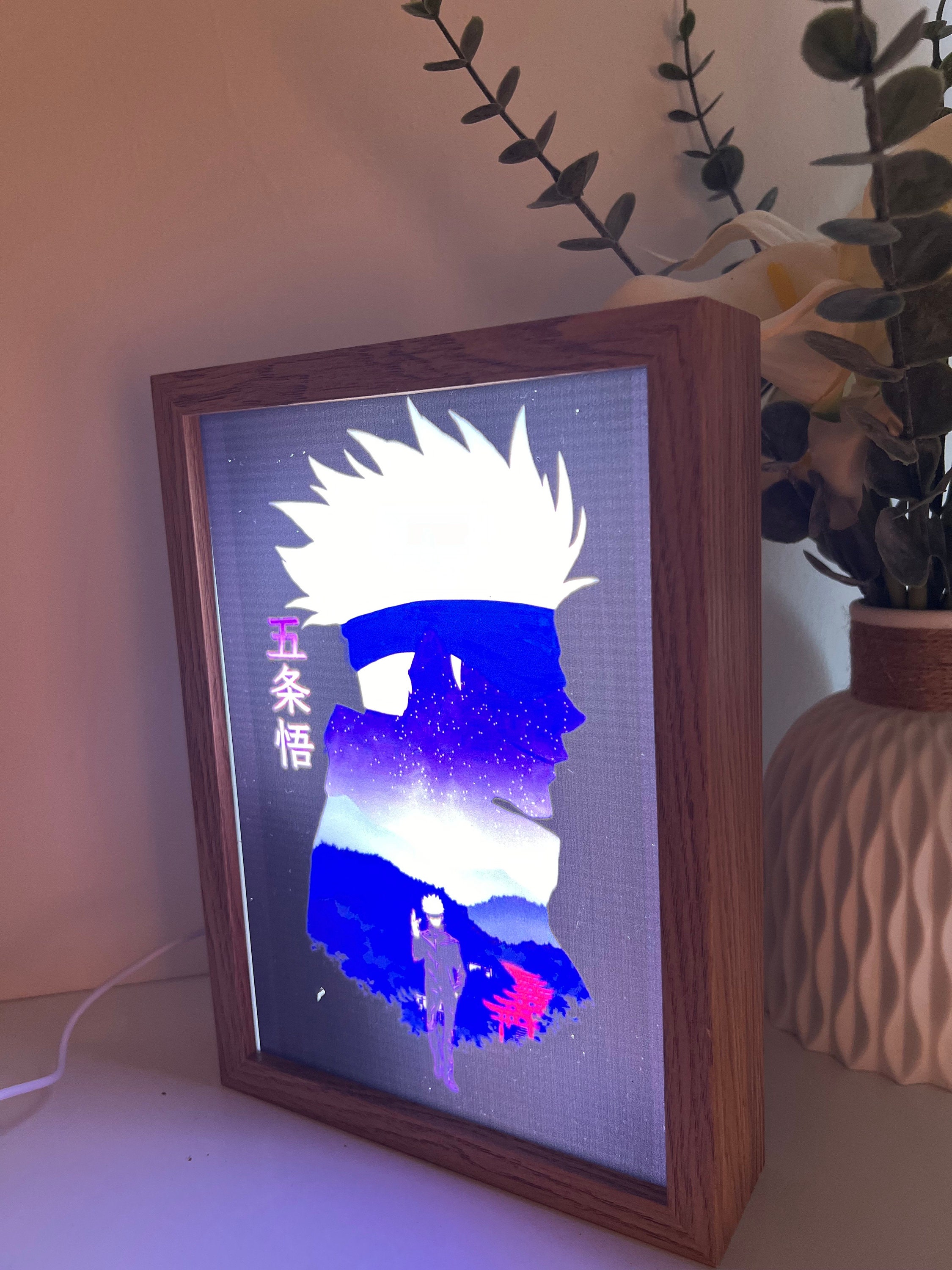 Jujutsu Kaisen LED Frame, Light-up Painting, Wall Art Light, Wooden ...
