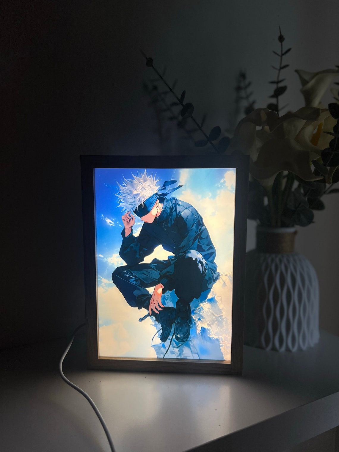 Jujutsu Kaisen LED Frame, Light-up Painting, Wall Art Light, Wooden ...