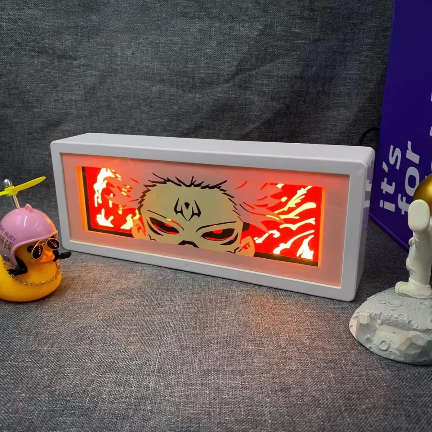 Jujutsu Kaisen Sukuna Yuji Itadori Anime 3D Papercut Light Box Manga ...