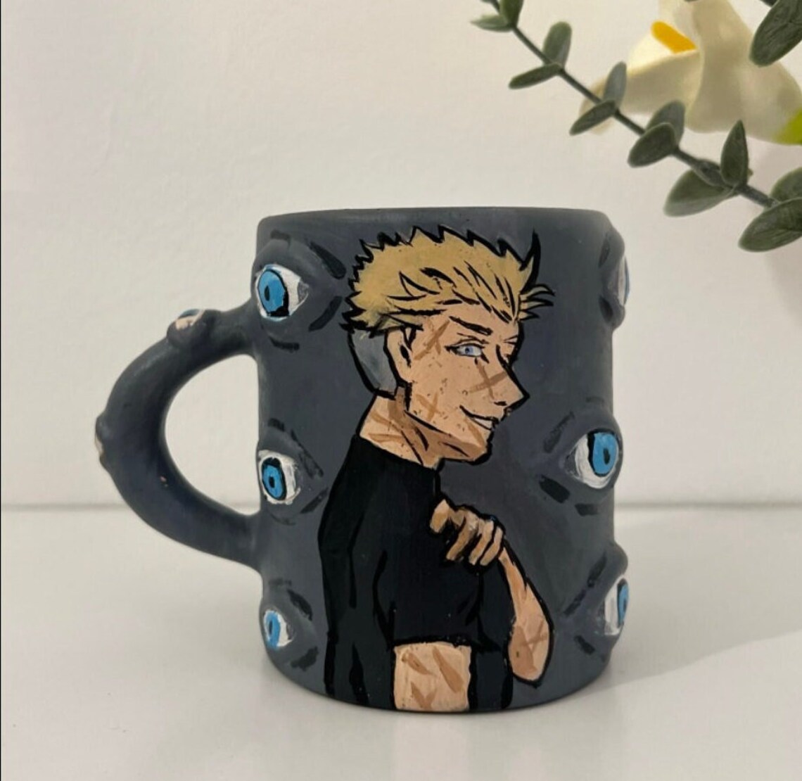 Jujutsu Kaisen Gojo Hand-made Mug, Anime Present, Anime Ceramic ...