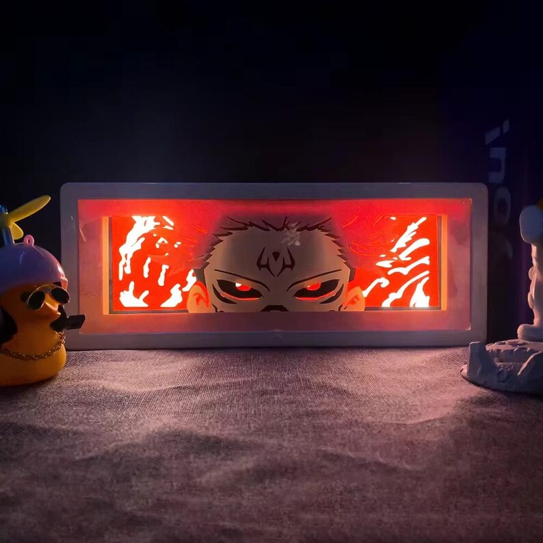 Jujutsu Kaisen Sukuna Yuji Itadori Anime 3D Papercut Light Box Manga ...