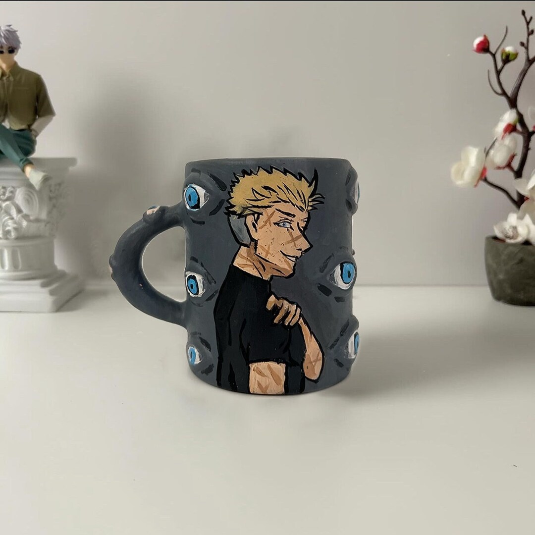 Jujutsu Kaisen Gojo Hand-made Mug, Anime Present, Ceramic, Jujutsu ...