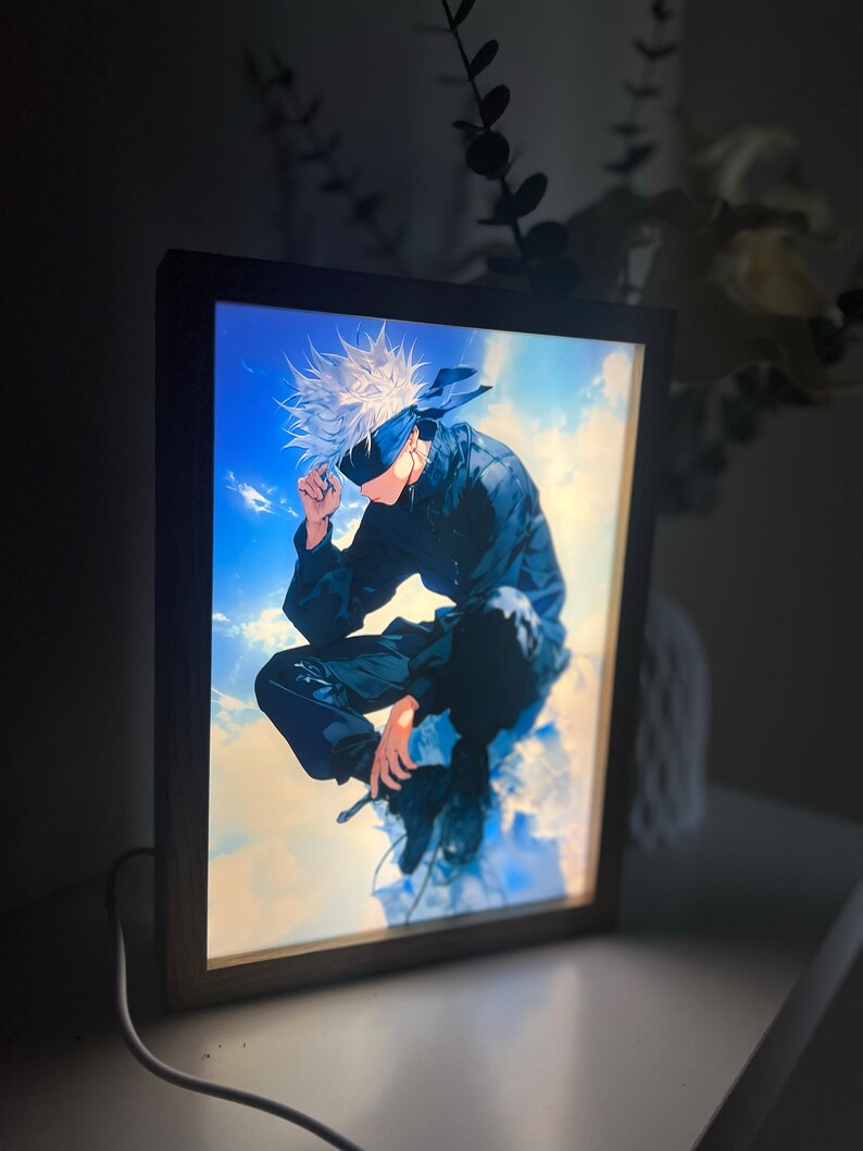 Jujutsu Kaisen LED Frame, Light-up Painting, Wall Art Light, Wooden ...