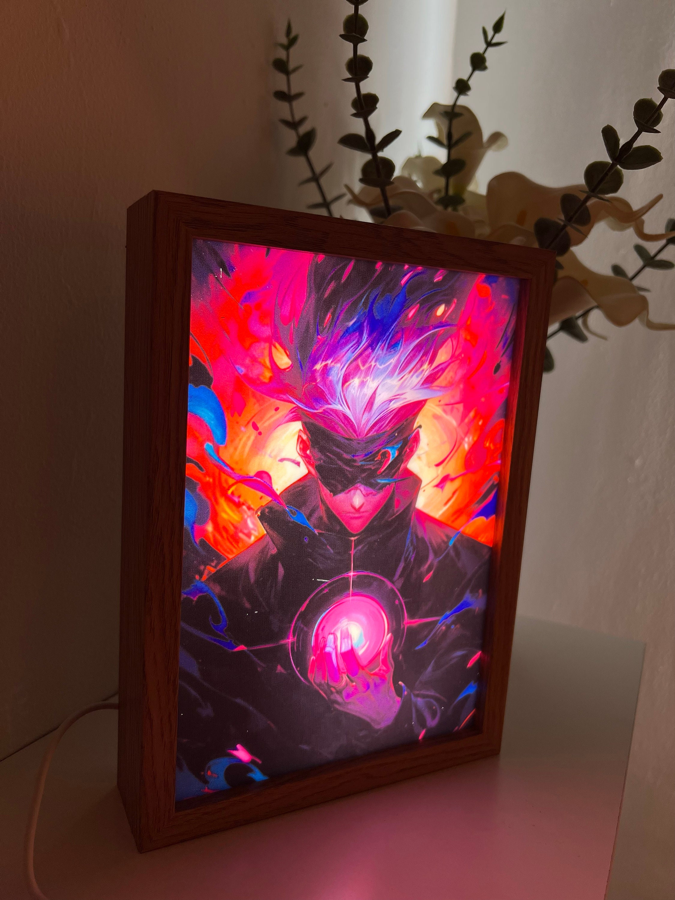 Jujutsu Kaisen LED Frame, Light-up Painting, Wall Art Light, Wooden ...
