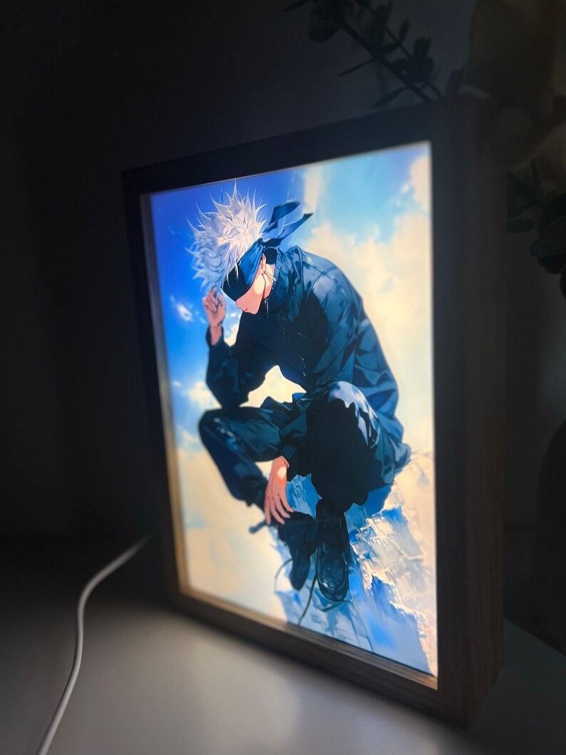 Jujutsu Kaisen LED Frame, Light-up Painting, Wall Art Light, Wooden ...