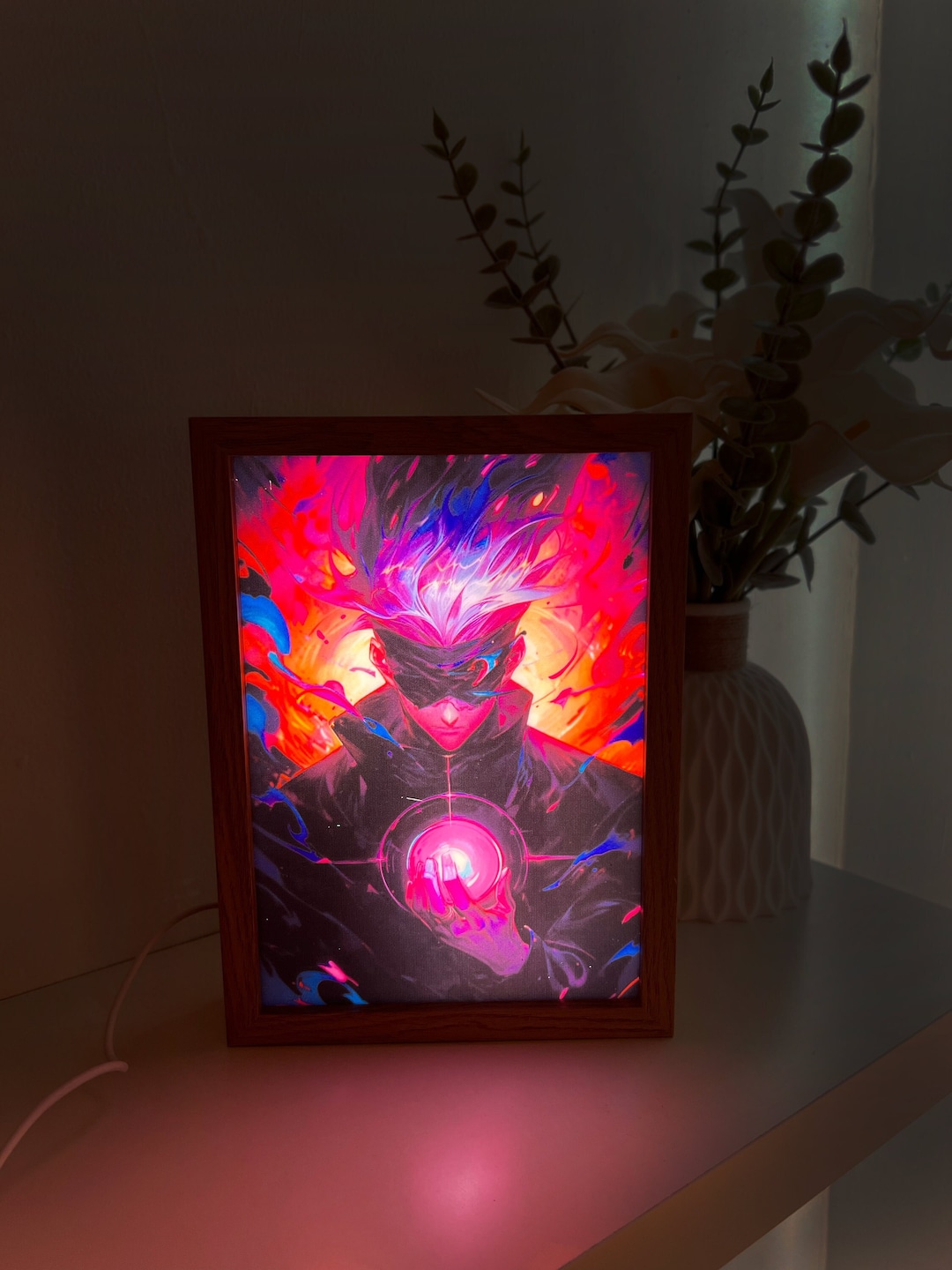 Jujutsu Kaisen LED Frame, Light-up Painting, Wall Art Light, Wooden ...