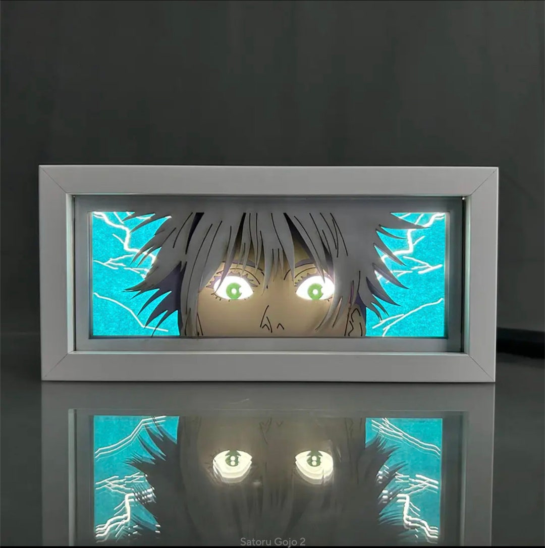 LED Frame Jujutsu Kaisen Gojo Light-up Frame, Wall Art Frame Light ...