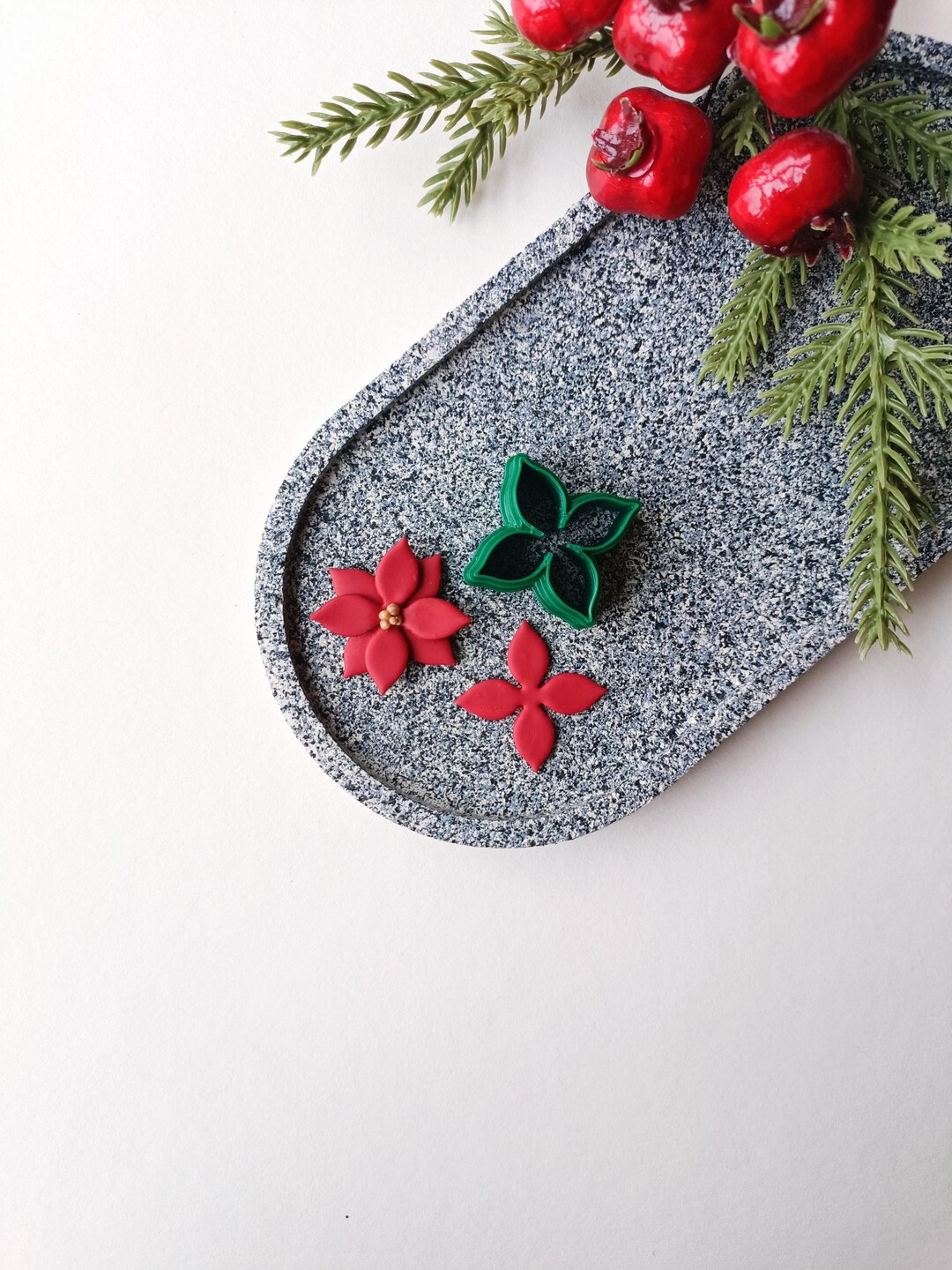 Poinsettia Flower Cutter: 3D Printed Polymer Clay Tool - Etsy