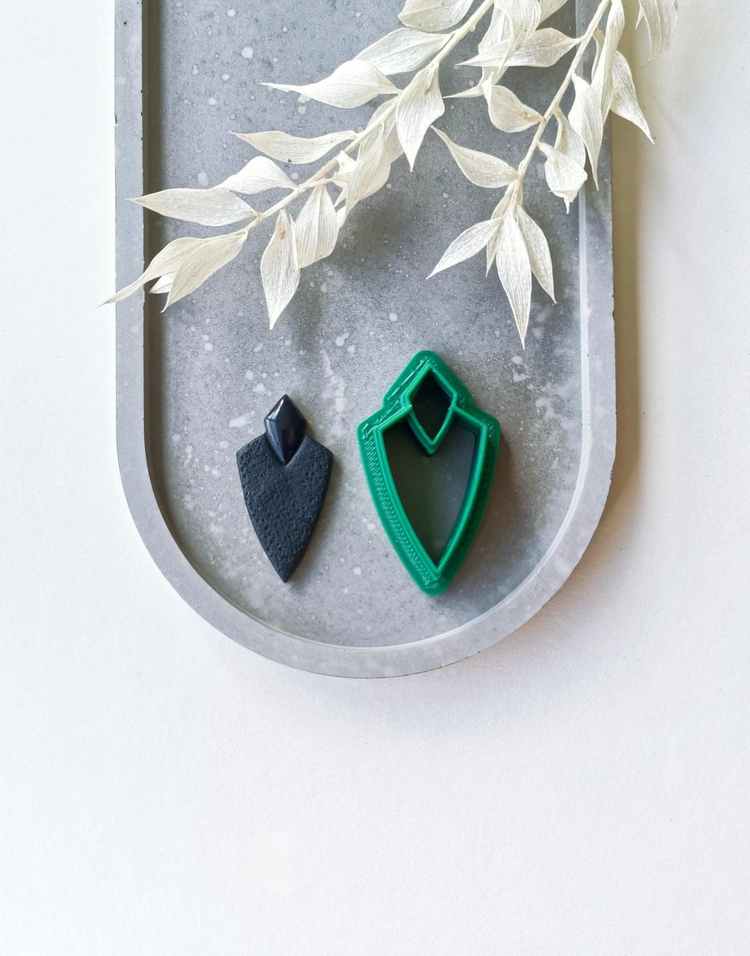 Shield Shape Abstract Cutter / Polymer Clay Cutter /3D Printed Polymer ...