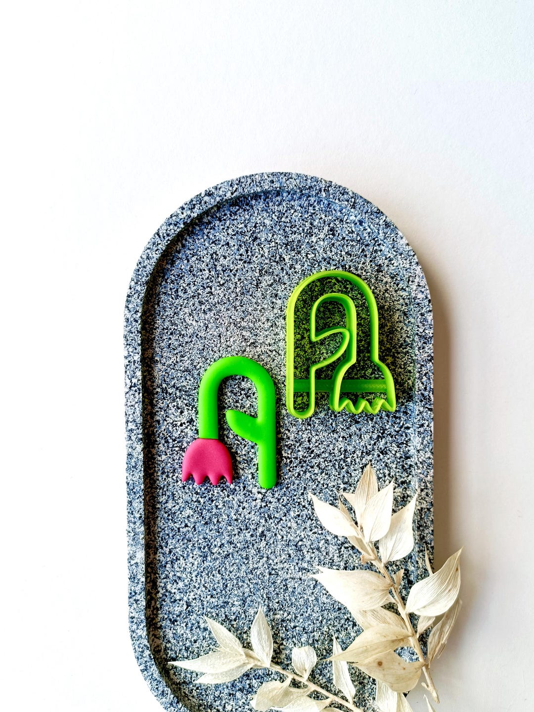 Tulip Flower With Stem Cutter / Polymer Clay Cutter / Flower Shape ...