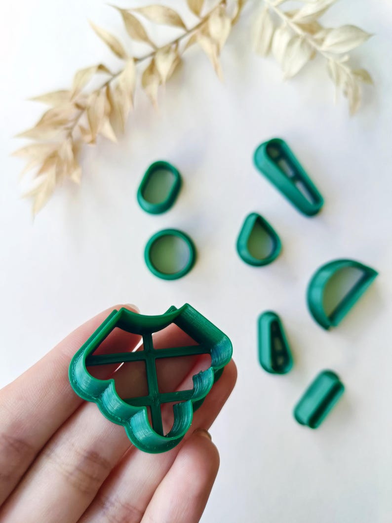 Dangle Silhouette Cutter Set/ Polymer Clay Cutter / Geometric 8 Pcs Set ...