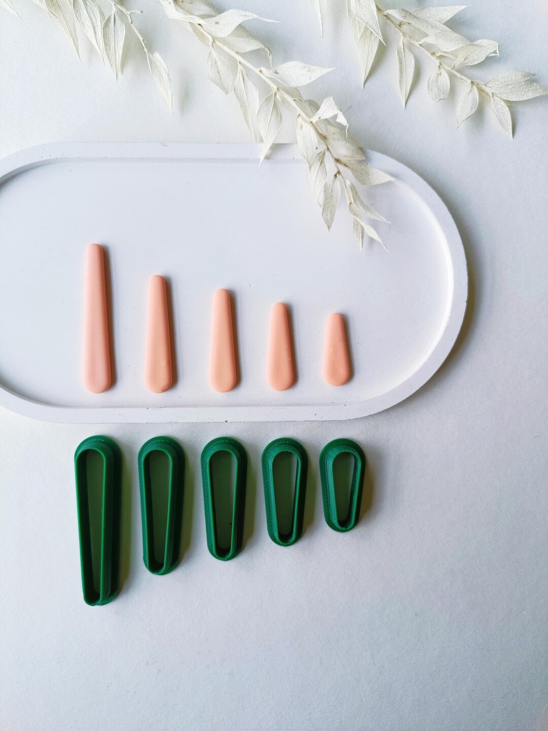 Tear Drop Dangle Polymer Clay Cutters: Geometric Jewelry Making Tools ...