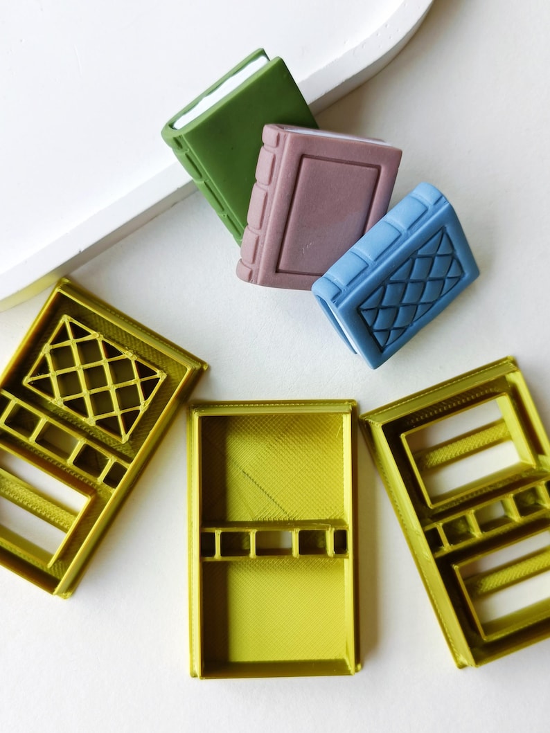Book Cutter / Polymer Clay Cutter / Book Lover Set / 3D Printed Polymer ...