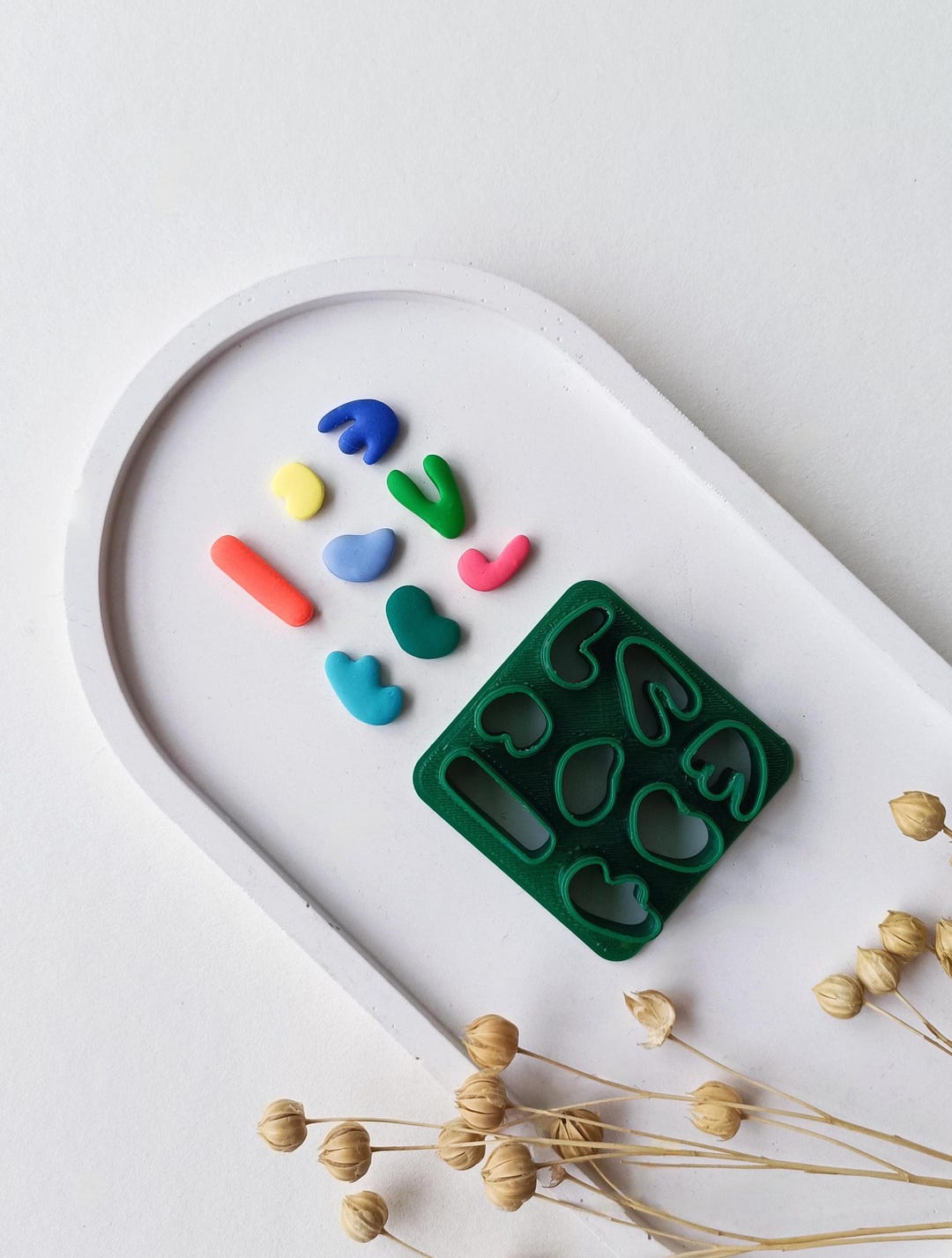 Organic Shape Pattern Cutter / Polymer Clay Cutter / Abstract Boho ...