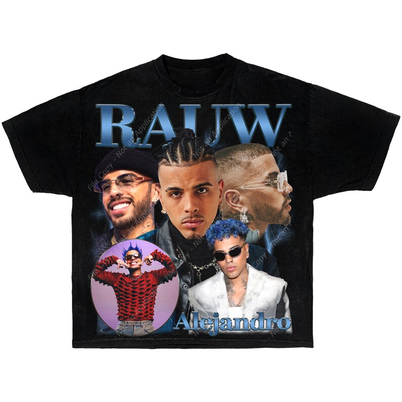 Rauw Alejandro T Shirt Design. PNG Digital 4500x5100 Px. Hiphop, Retro ...