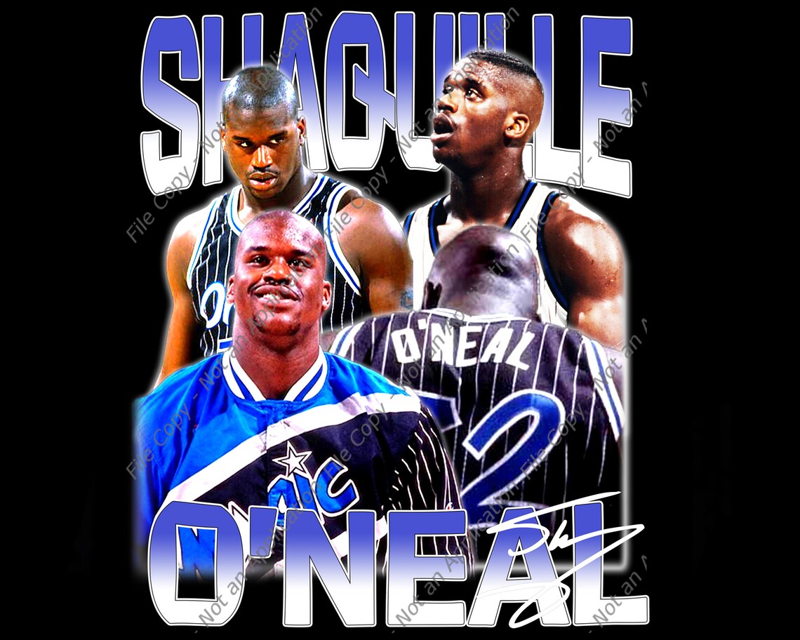 Shaquille O'neal Png, Tshirt Design, Ready to Print, 300 Dpi, O'neal ...