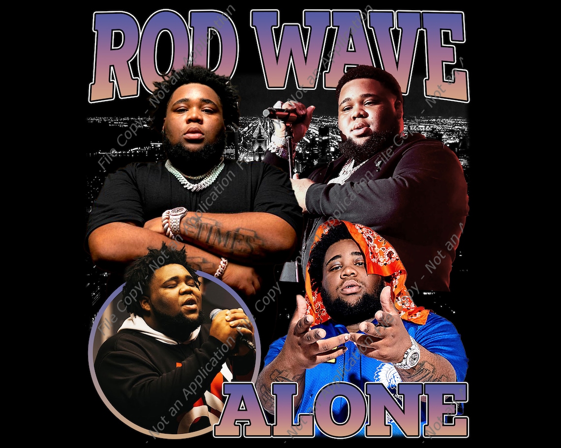 ROD WAVE T Shirt Design. PNG Digital 4500x5100 Px. Nostalgia, Hiphop ...