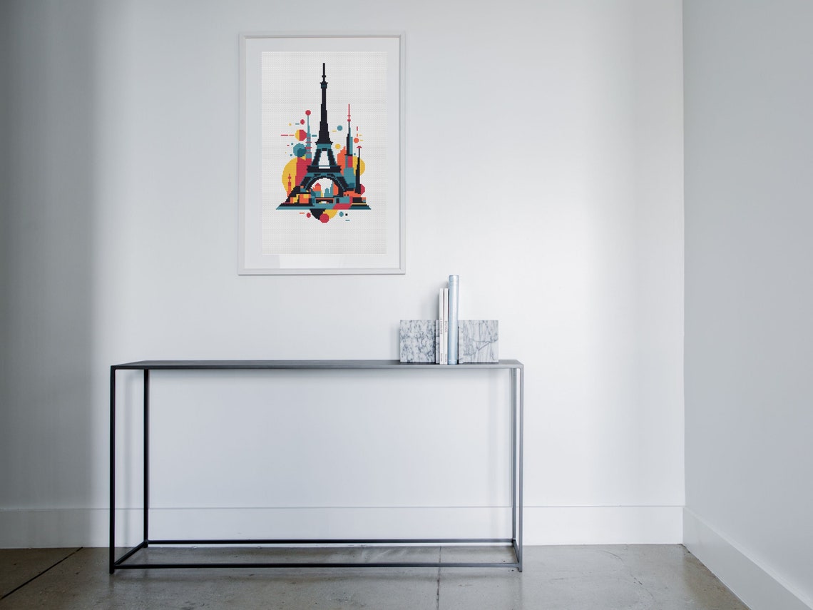 Paris Cross Stitch Pdf Pattern Sity Pattern Cross Stitch Modern Cross ...