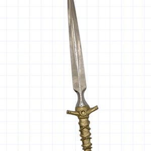 Excalibur Miniature Sword Pewter and Brass Letter Opener Functional Art ...