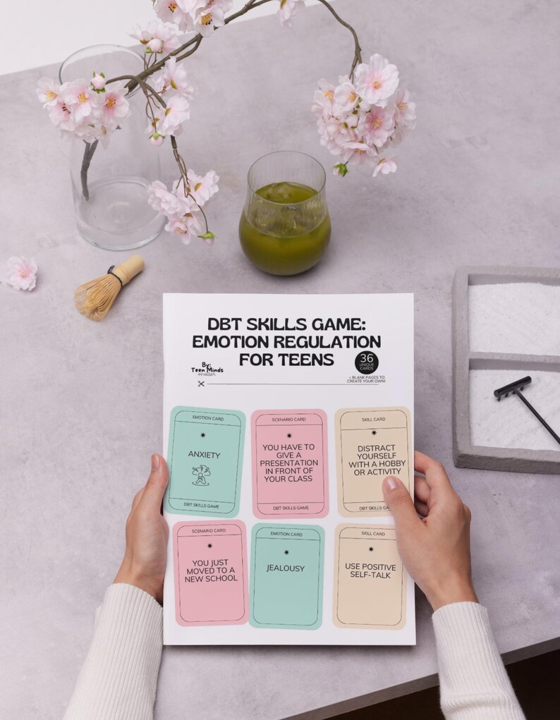 DBT Skills Game Emotional Regulation for Teens Therapy Game Teen Group ...