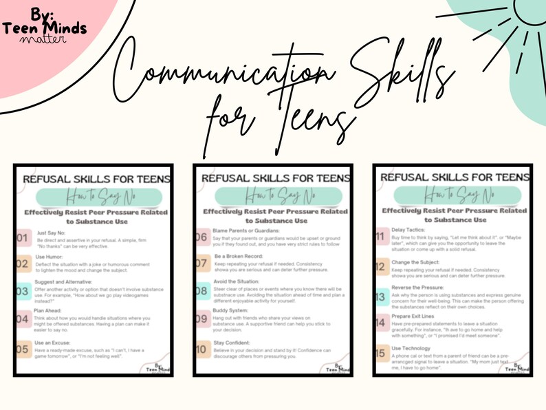 Communication Skills for Teens, Refusal Skills for Teen Substance Use ...