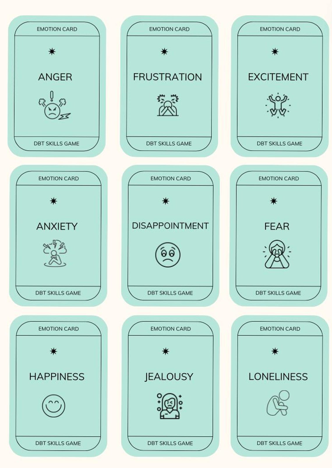 DBT Skills Game, DBT Cards for Teens, Emotional Regulation for Teens ...