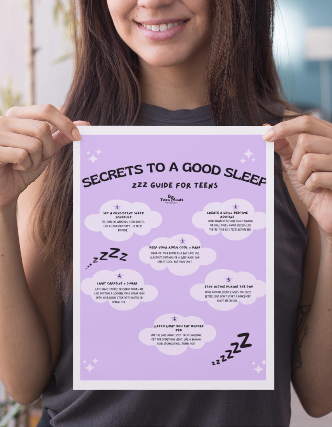 Sleep Hygiene for Teens Funny, Therapy Worksheets for Teens, Sleep Tips ...