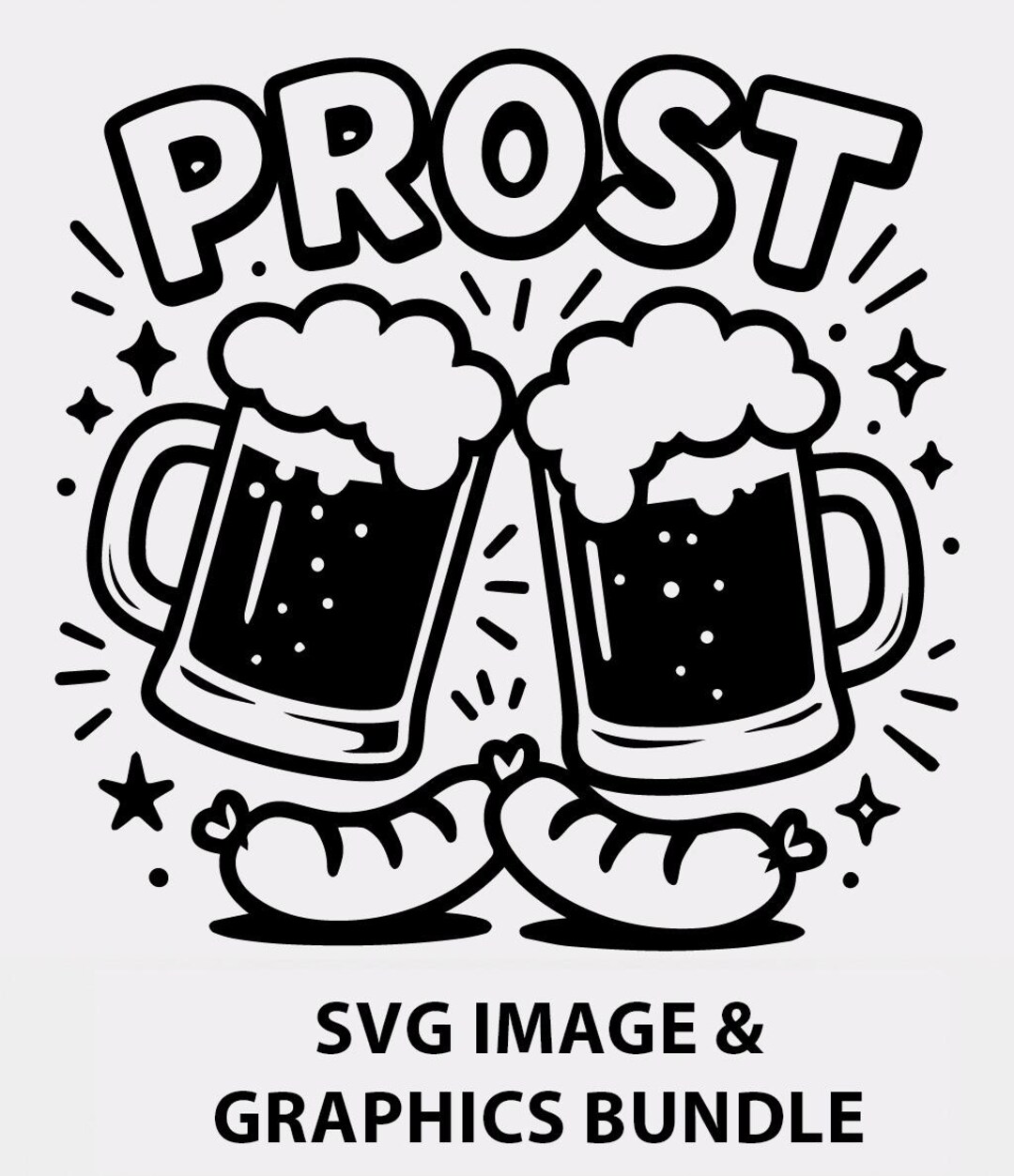 Oktoberfest SVG Clipart | PROST Beer Cheers Graphic | German Festival ...
