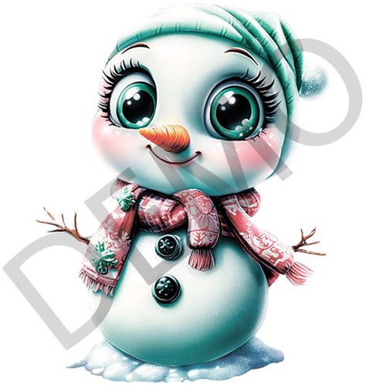 New Year 2025, Set of 10 Adorable Snowman Figures PNG , New Year Vibes ...