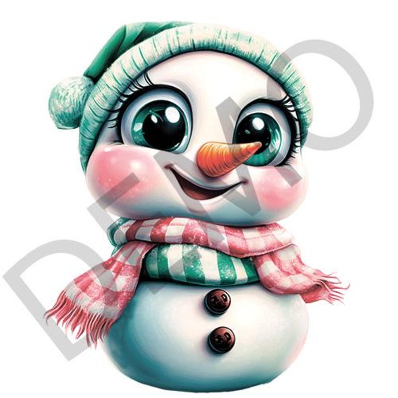 New Year 2025, Set of 10 Adorable Snowman Figures PNG , New Year Vibes ...