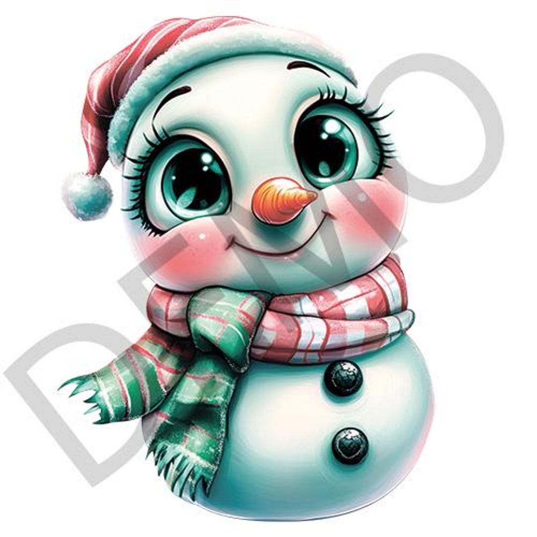 New Year 2025, Set of 10 Adorable Snowman Figures PNG , New Year Vibes ...