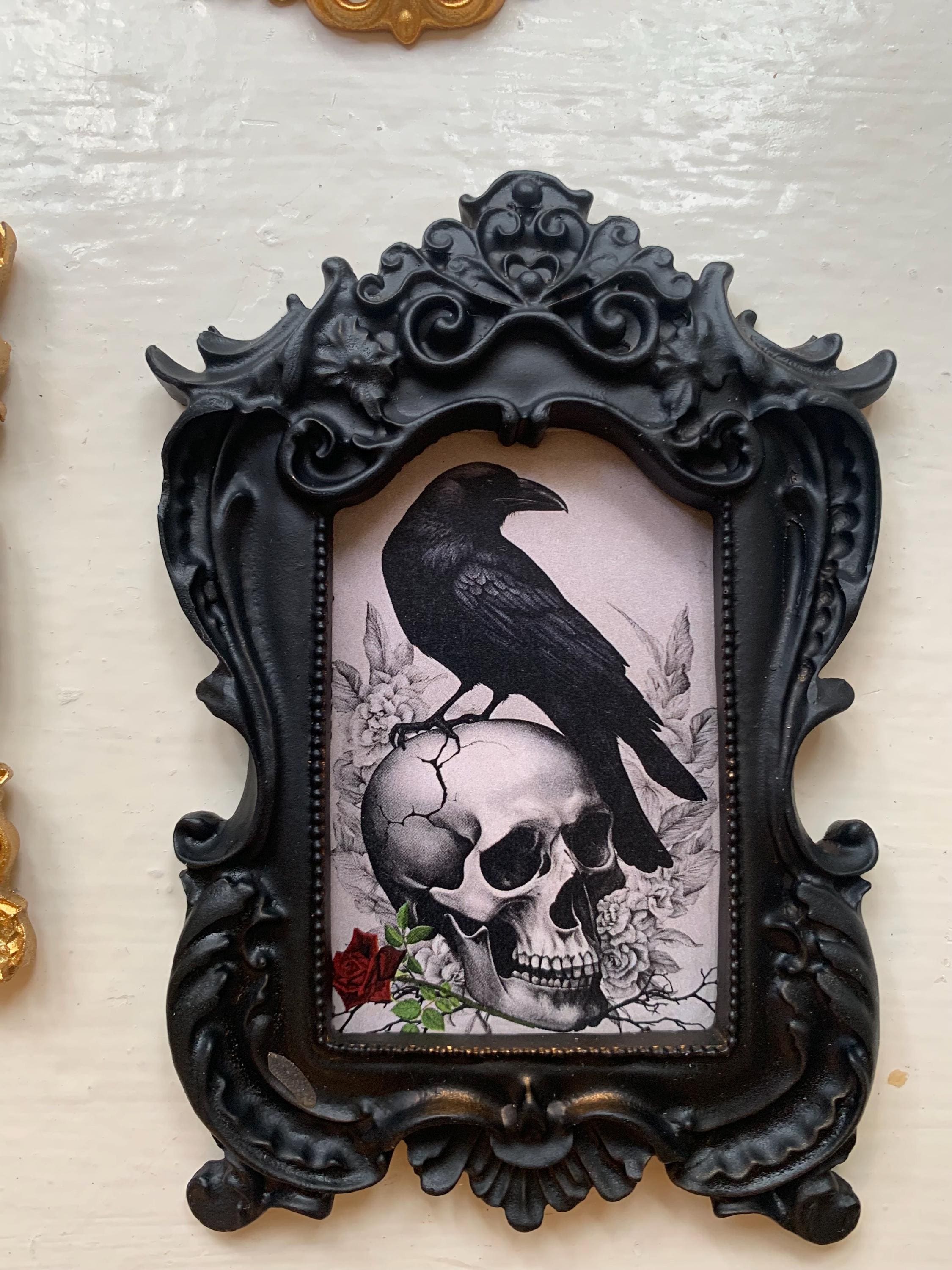 Mini Wall Art Oddities Curiosities Goth Gold Vintage Frame AI, Garden ...