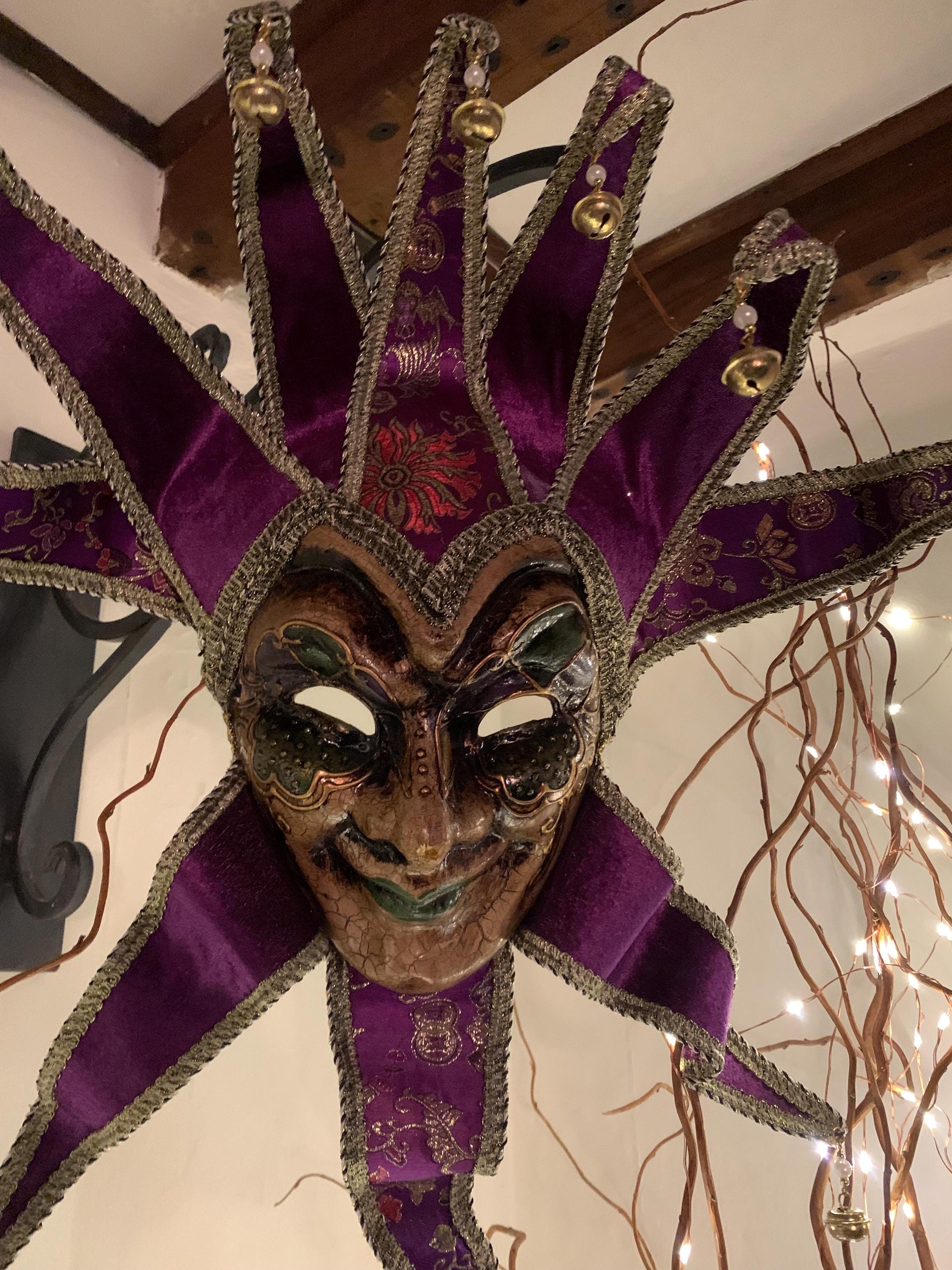 Jester Masquerade Carnival Mask Wall Decor Mardi Gras Mask - Etsy