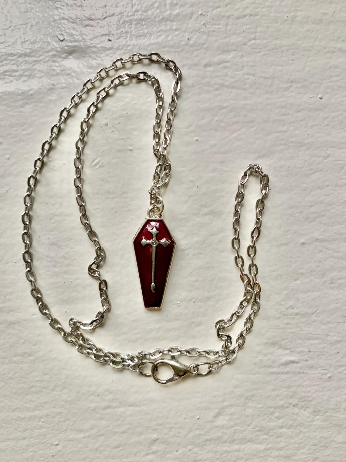 Gothic Sword Necklace, Coffin Pendant, Gothic Jewelry, Halloween ...