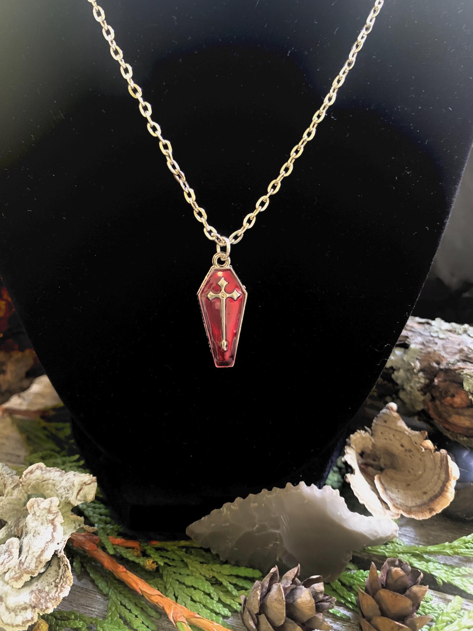 Gothic Sword Necklace, Coffin Pendant, Gothic Jewelry, Halloween ...