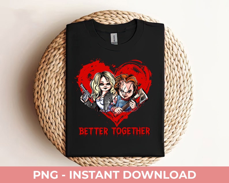 Couple Better Together Horror Movies PNG File, Halloween Horror ...