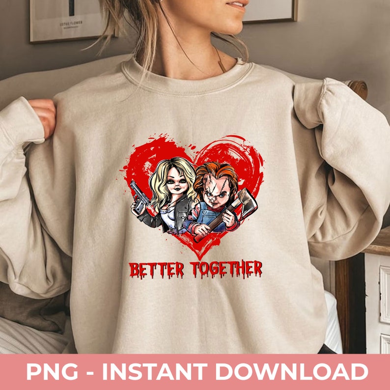 Couple Better Together Horror Movies PNG File, Halloween Horror ...