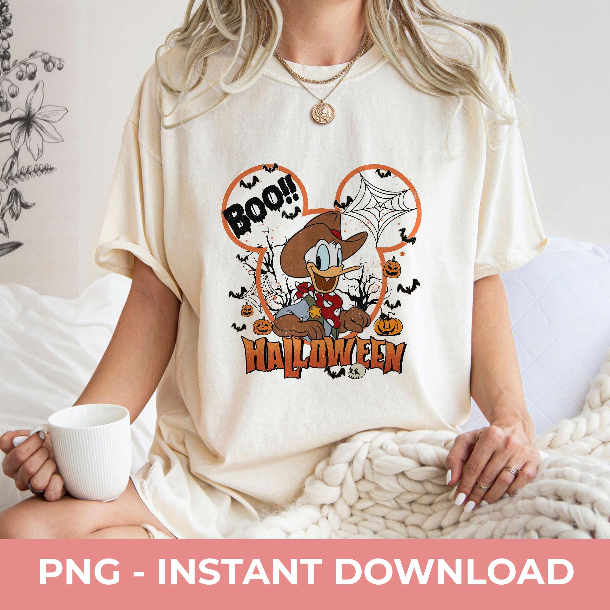 Mouse and Friends Halloween PNG File, Boo Cowboy Duck Png, Magic ...