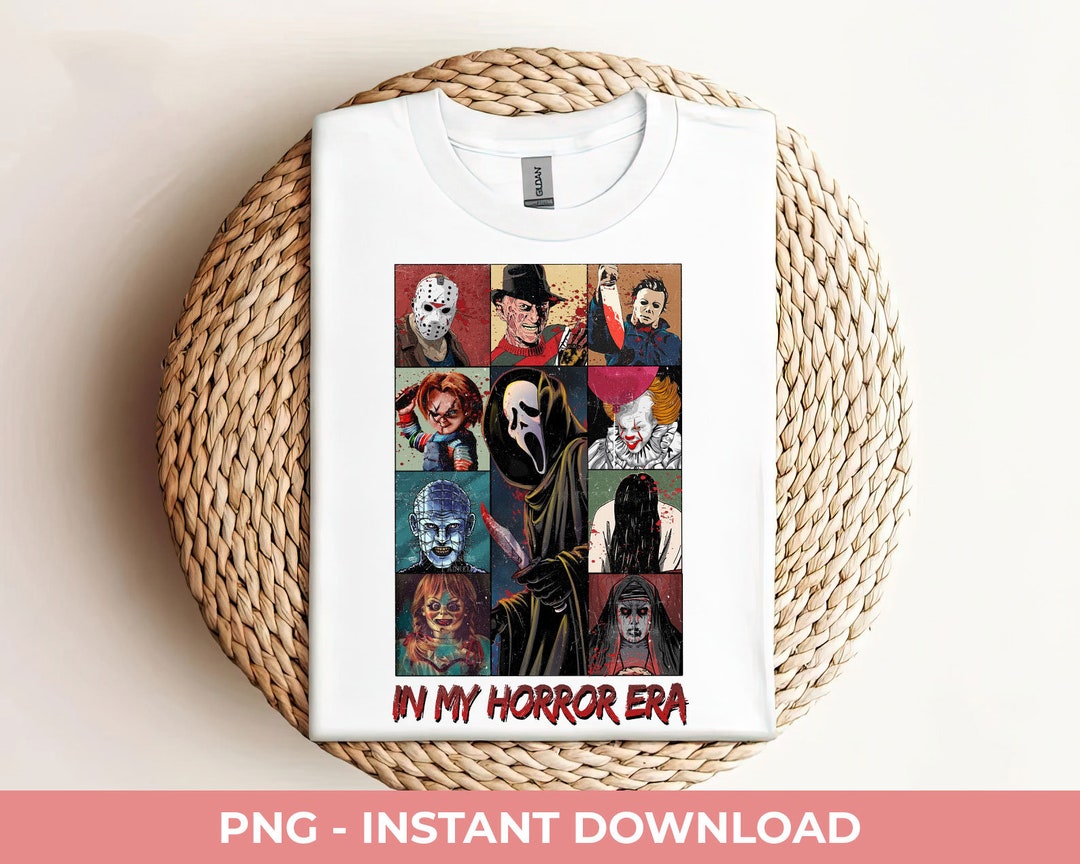 In My Horror Era PNG File, Halloween Horror Characters Png, Scary Movie ...