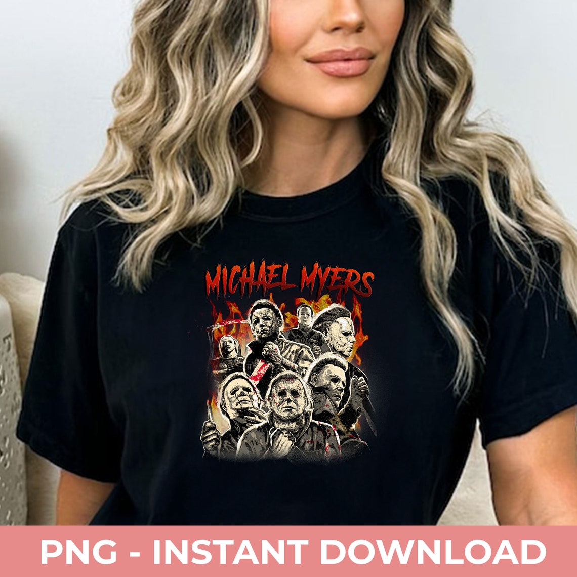 Vintage Bootleg Horror Movies PNG File, Halloween Horror Characters Png ...