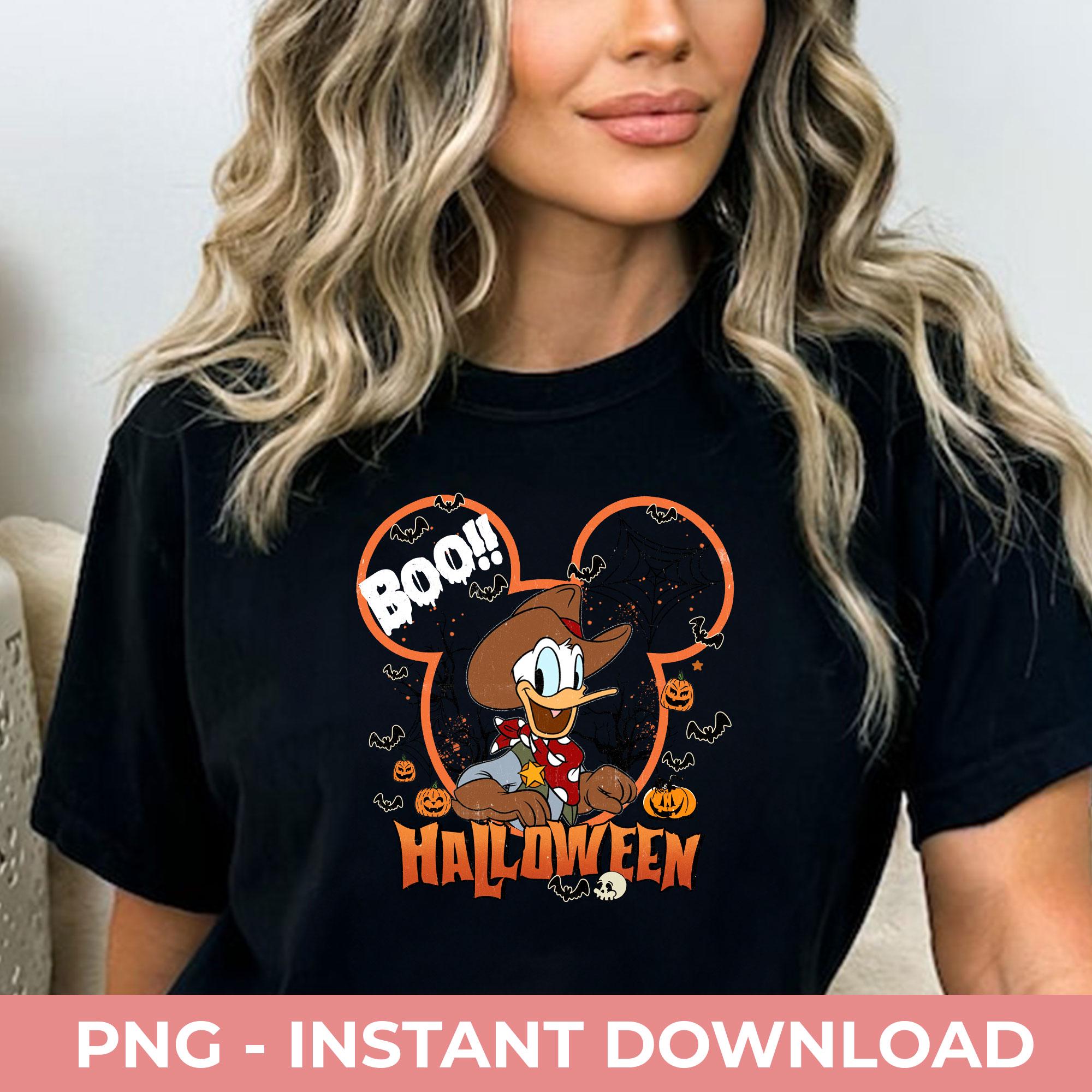 Mouse and Friends Halloween PNG File, Boo Cowboy Duck Png, Magic ...