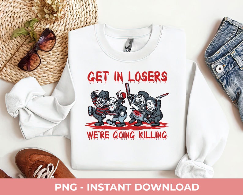 We're Going Killing Horror Movies PNG File, Halloween Horror Characters ...