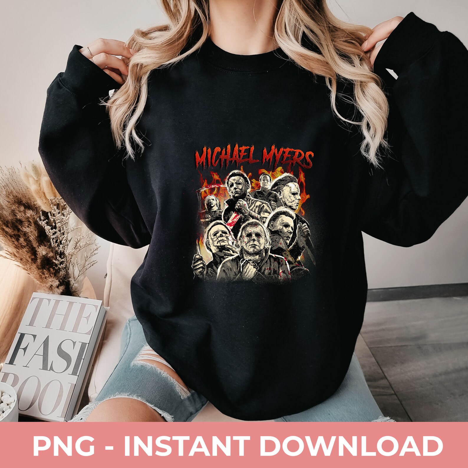 Vintage Bootleg Horror Movies PNG File, Halloween Horror Characters Png ...