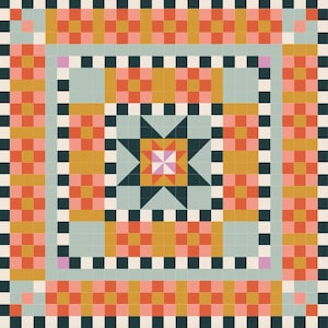 Flower Checks Quilt Pattern - Etsy