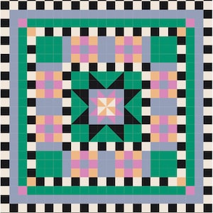 Flower Checks Quilt Pattern - Etsy