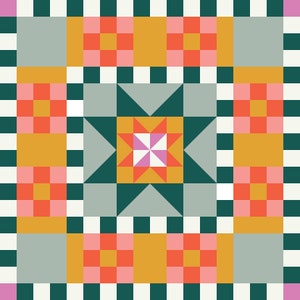 Flower Checks Quilt Pattern - Etsy