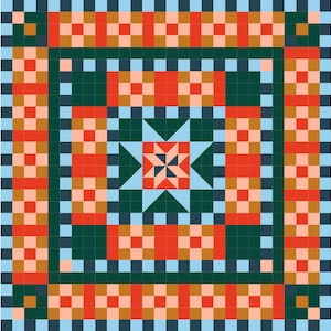 Flower Checks Quilt Pattern - Etsy