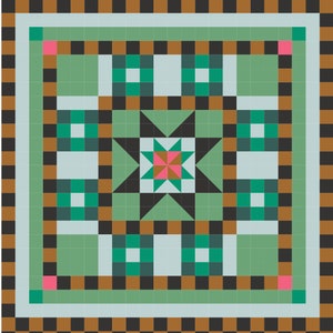 Flower Checks Quilt Pattern - Etsy